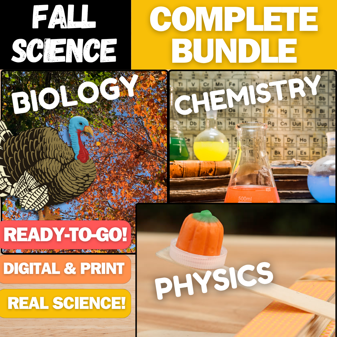 Fall Science Bundle - Biology, Chemistry, & Physics - Thanksgiving Act ...